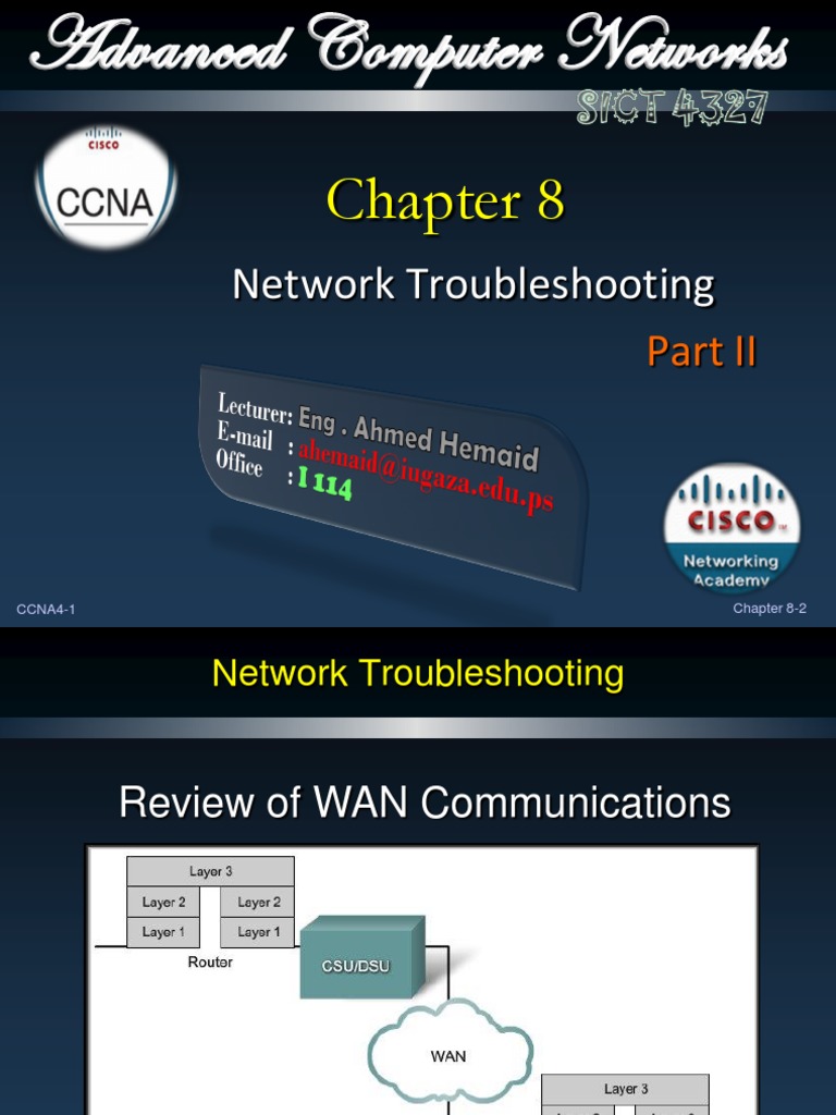 Network Troubleshooting: CCNA4-1 Chapter 8-2 | PDF | Network Topology | Computer Network