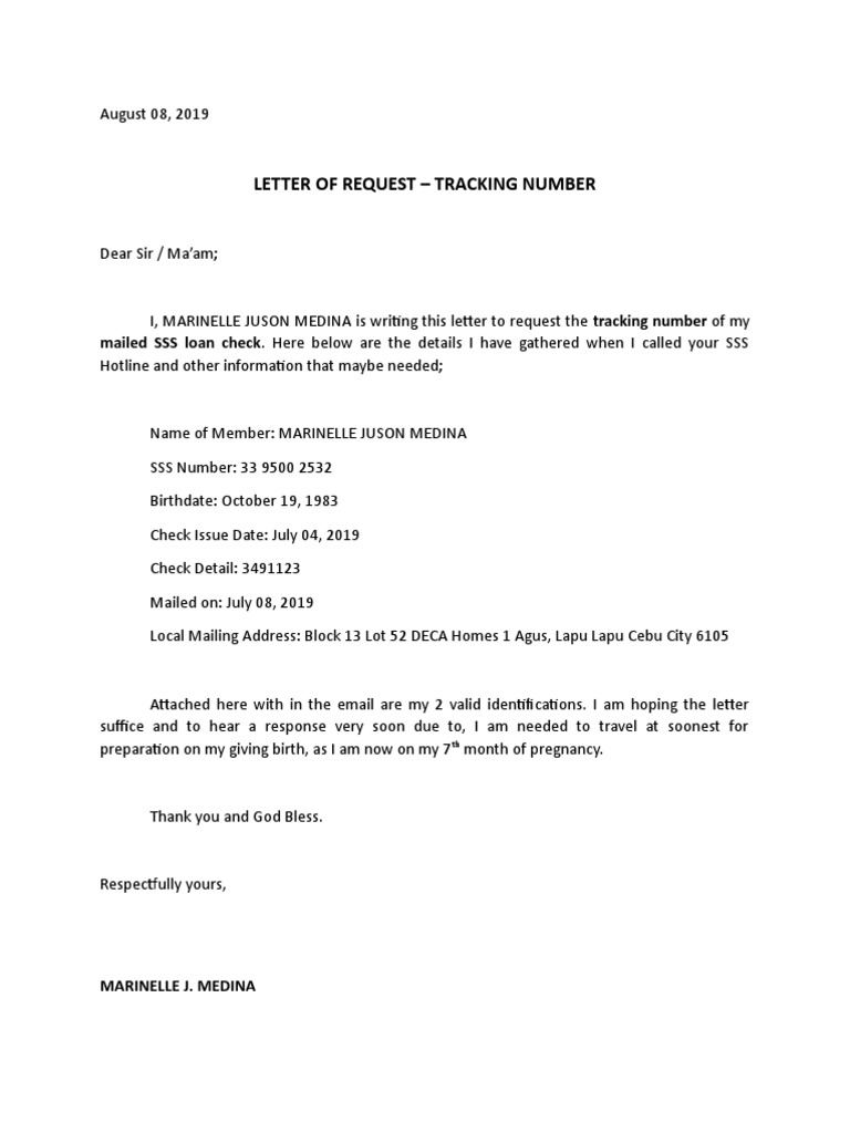 SSS Letter | PDF