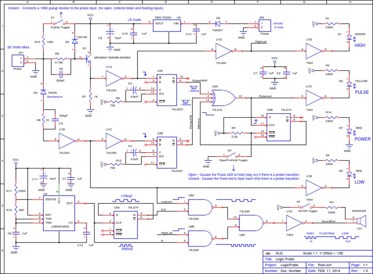 Logic Probe Schematic | PDF | Chess | Electricity