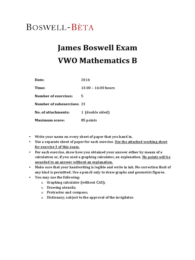 Boxwell Exam Example | PDF | Circle | Function (Mathematics)