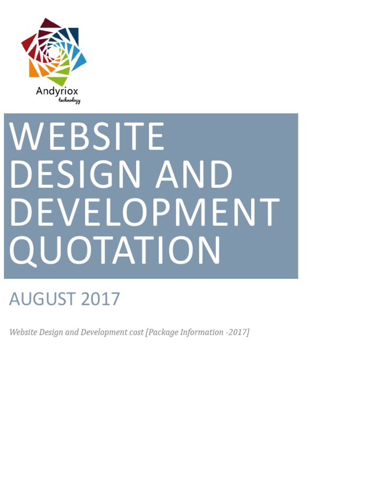 Website Design and Development Quotation PDF | PDF | Web Design | Websites