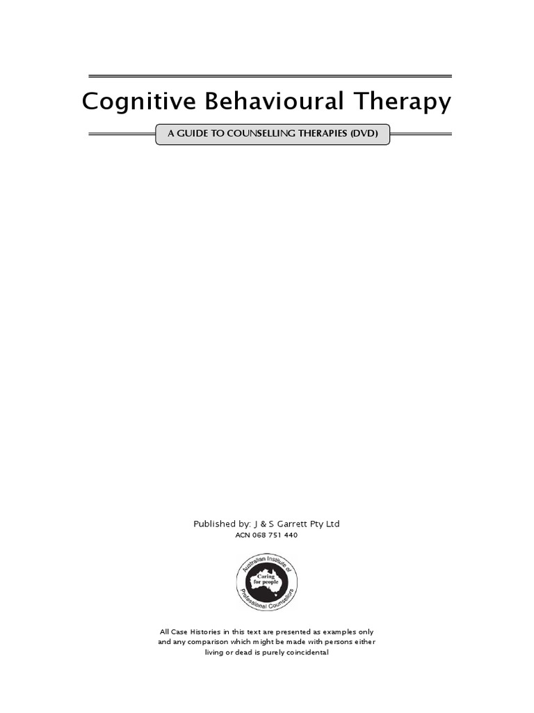 Cognitive Behavior Therapy | PDF | Rational Emotive Behavior Therapy ...