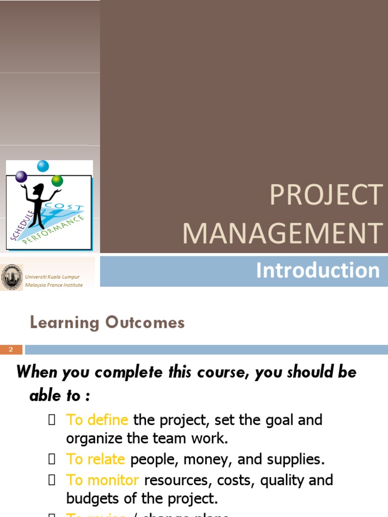 CH 01 Introduction | PDF | Project Management | Goal