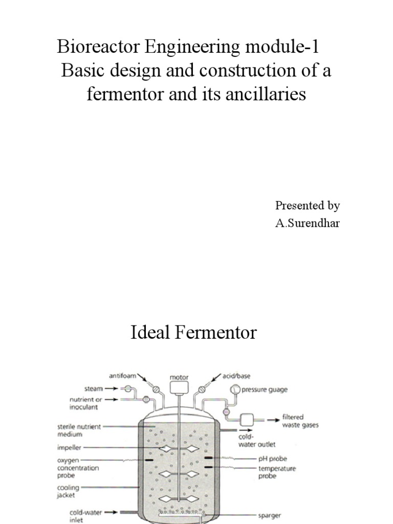 Design of Fermentor | PDF | Valve | Stainless Steel