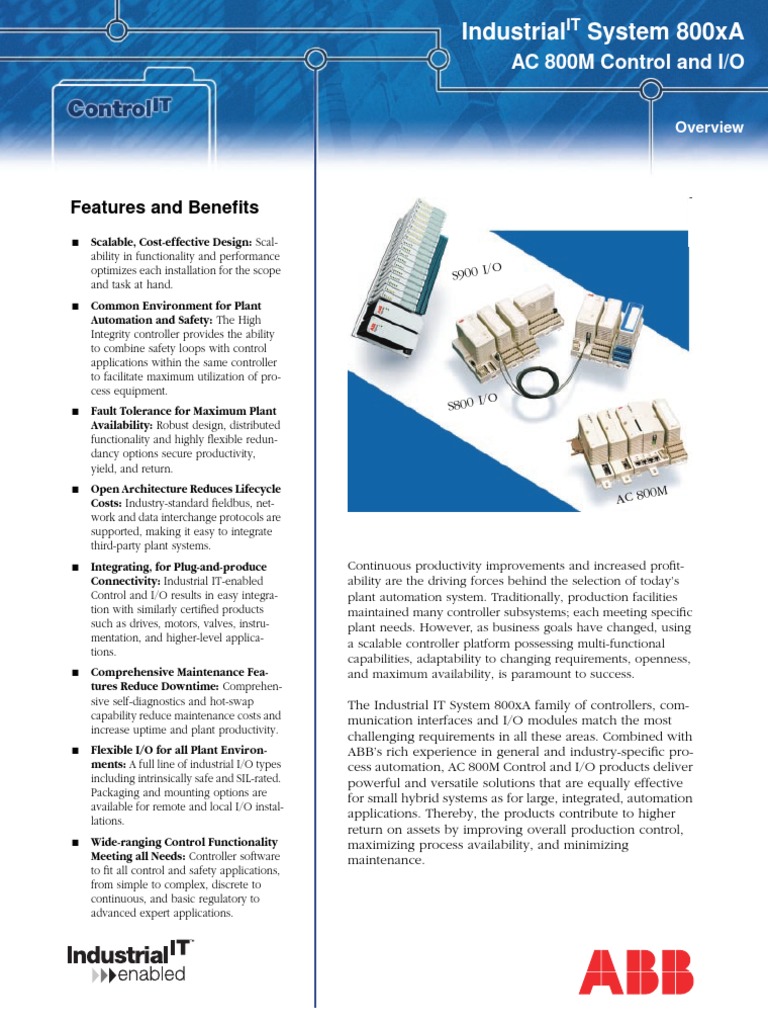Industrial System 800xa: Features and Benefits | PDF | Reliability ...