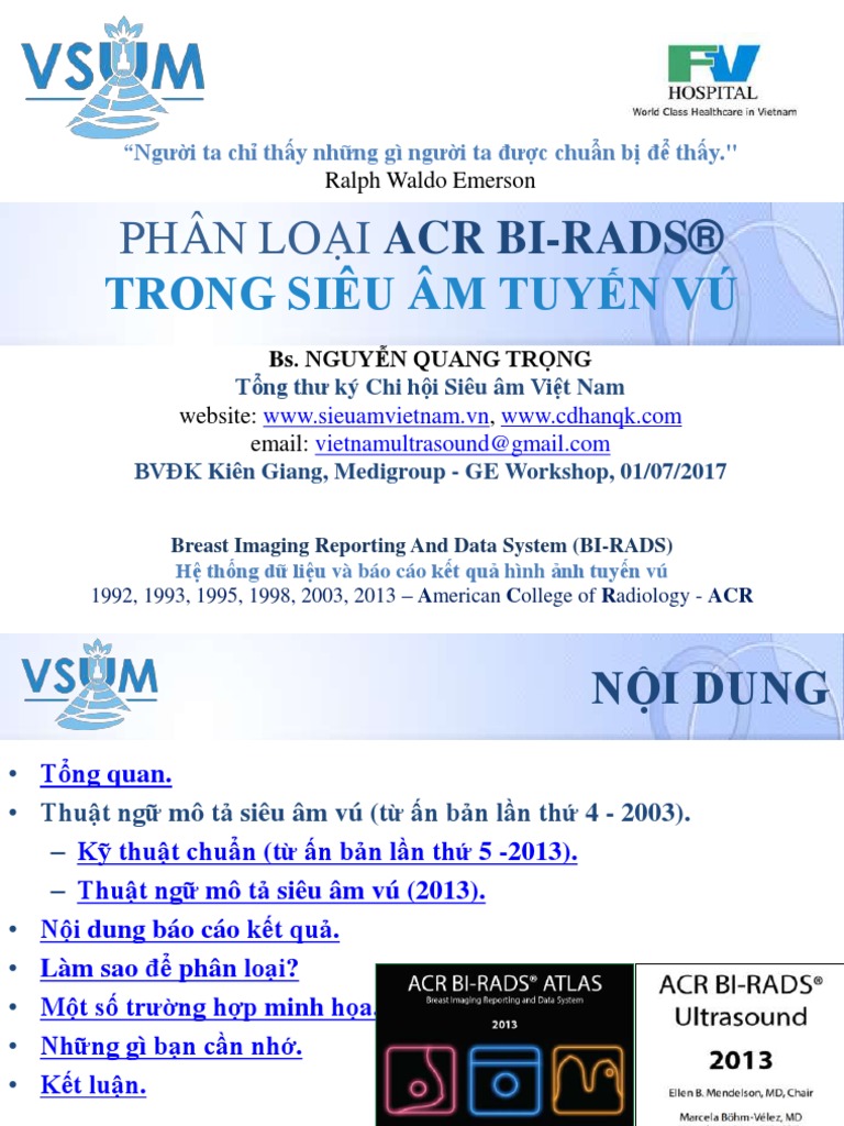 Bs Trong - Phan Loai ACR BI-RADS Trong Sieu Am Tuyen Vu | PDF