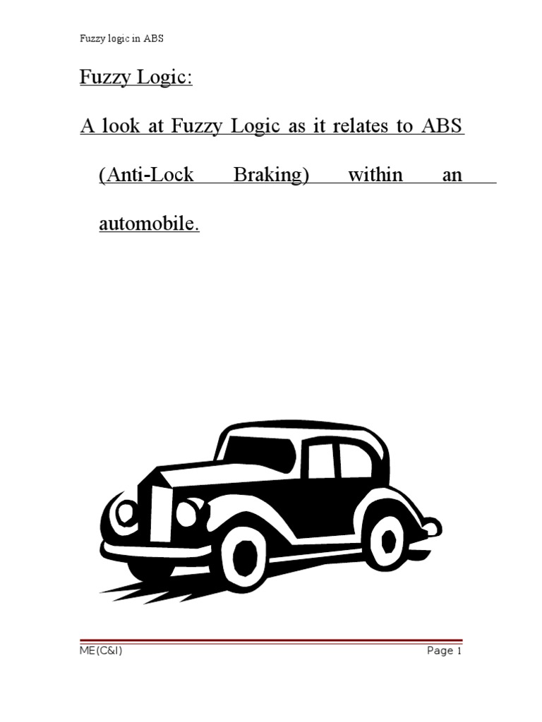 Fuzzy Logic 1 | PDF | Anti Lock Braking System | Fuzzy Logic