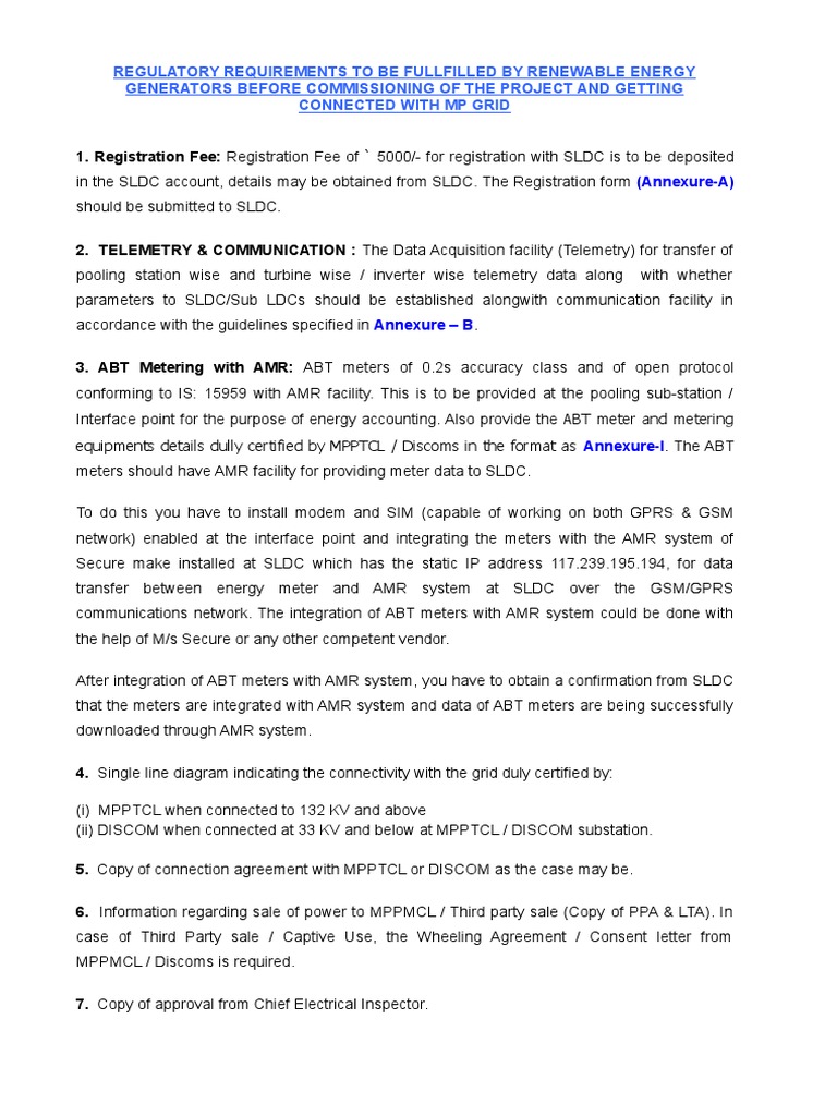 Renewable Energy Grid Connection Guide | PDF | Electric Power ...