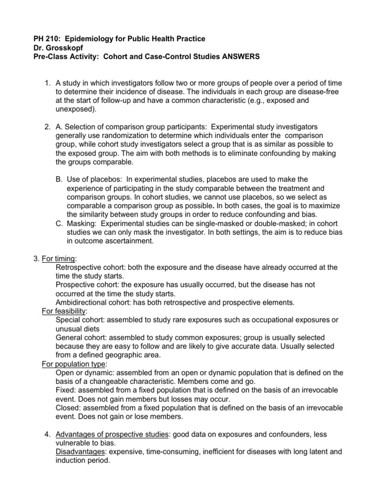 An In-Depth Look at Cohort and Case-Control Study Designs for ...