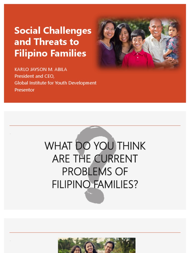Social Issues and Threats Affecting Filipino Families | PDF | Domestic ...