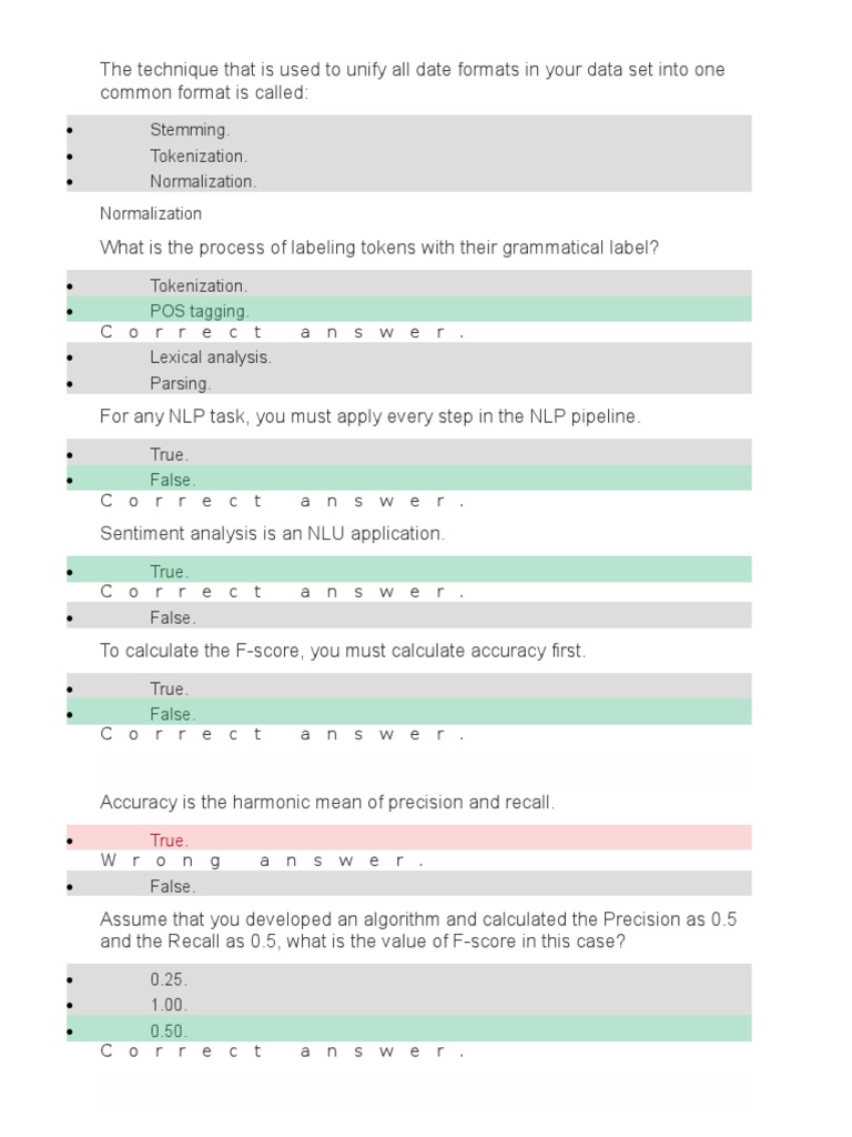 NLP Exam | PDF | Watson (Computer) | Machine Learning