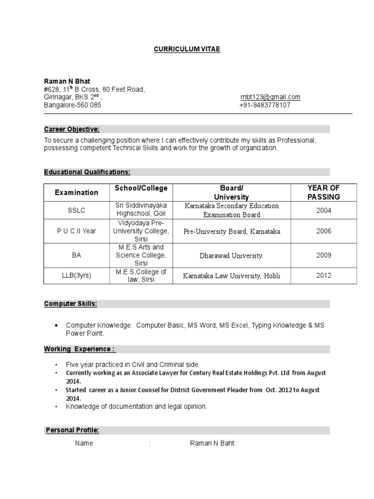 Raman RESUME | PDF | Behavior Modification | Learning