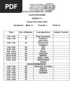 Grade 3 Class Program 2022-2023 | PDF | Schools | Learning