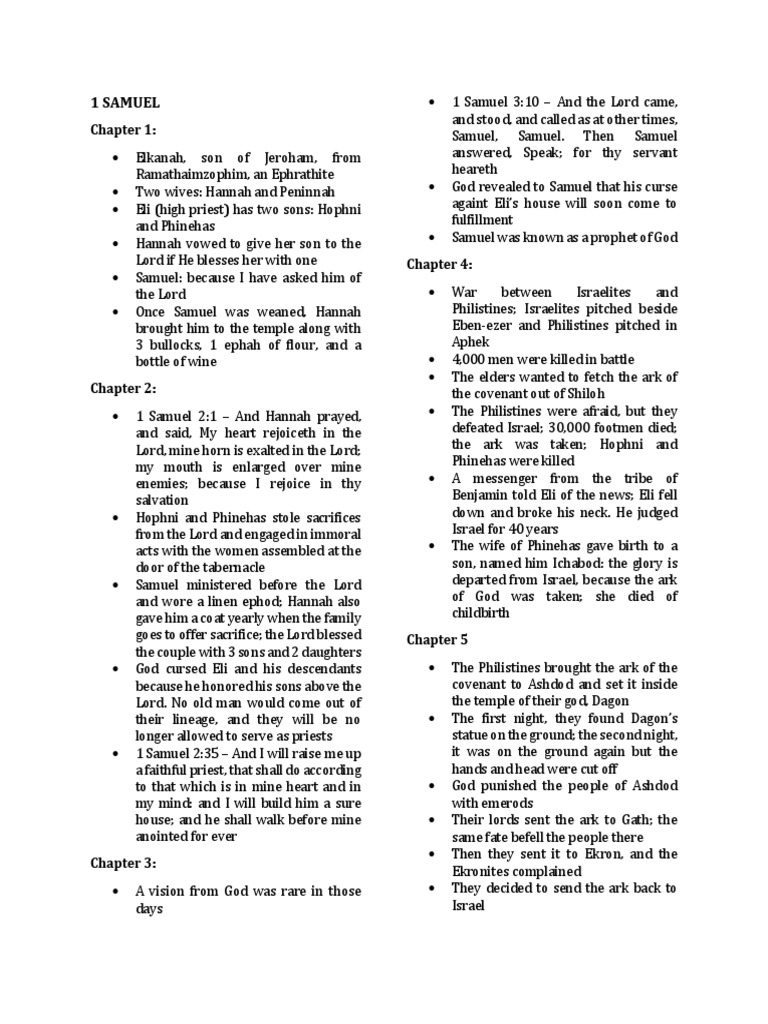 1 Samuel | Download Free PDF | Samuel | Books Of Samuel