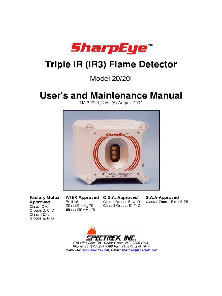 Triple IR Flame Detector-SharpEye PDF | PDF | Electrical Engineering ...