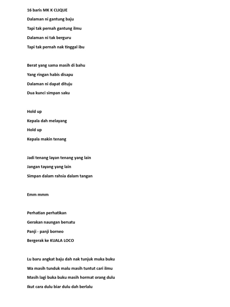 16 Baris MK K Clique | PDF