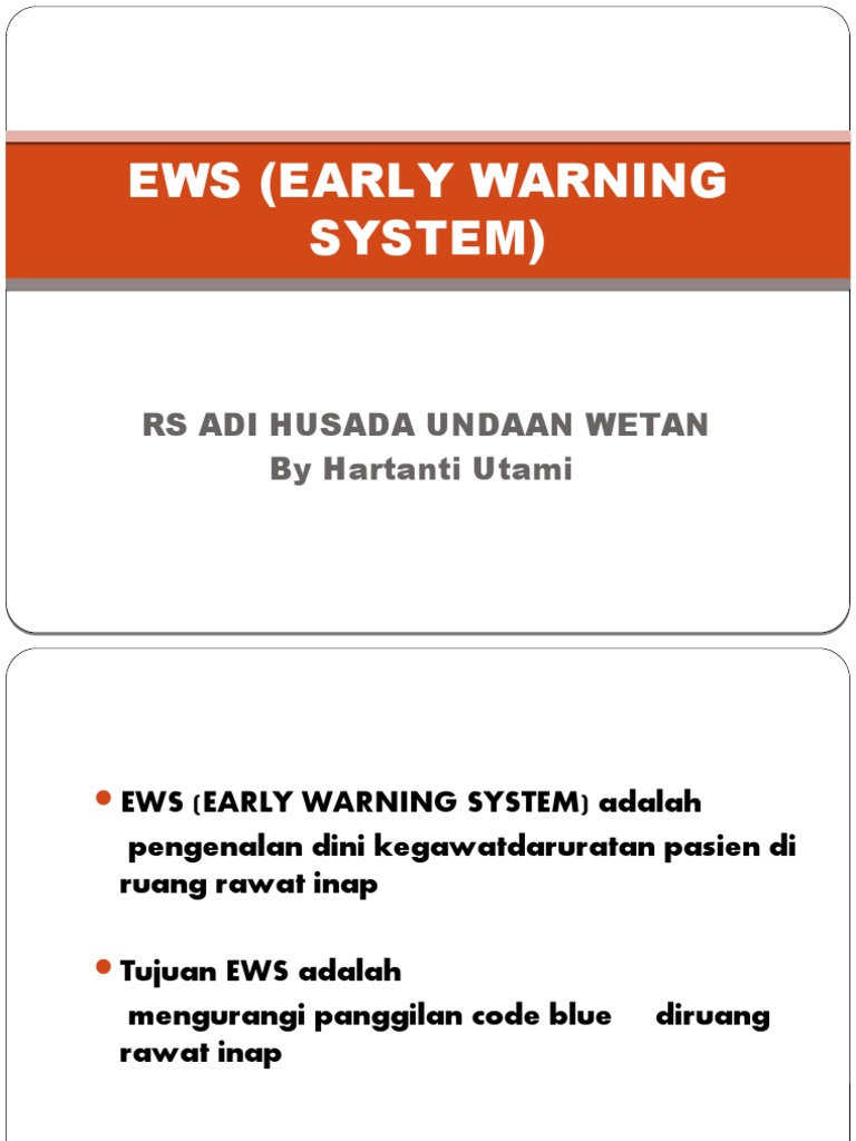 Ews (Early Warning System) PPT Orientasi | PDF