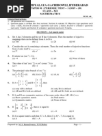 KVS Chennai Region Class Xi Mathematics Half Yearly Examination ...