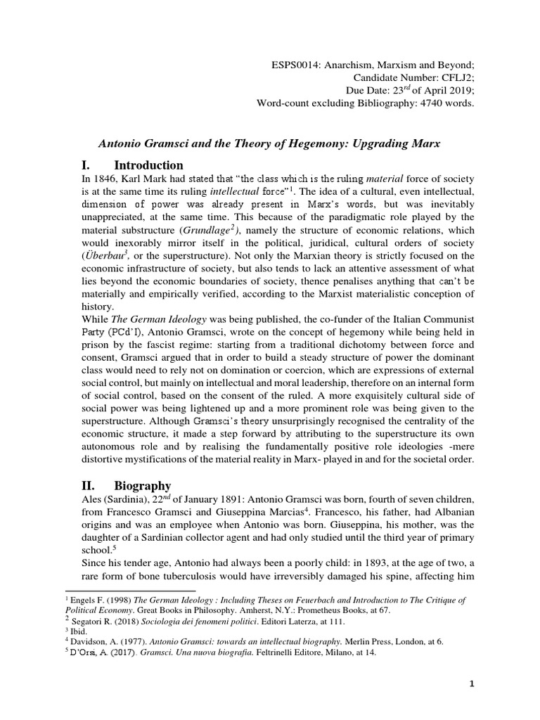 Gramsci's Hegemony Theory Explained | PDF | Antonio Gramsci | Marxism