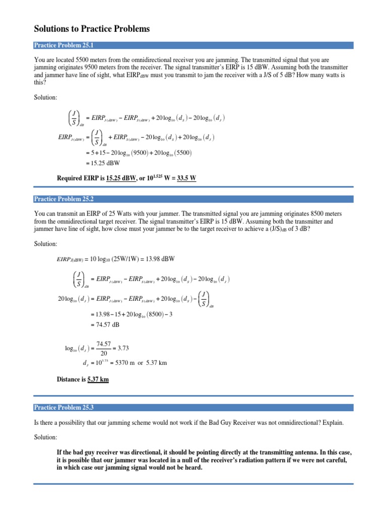 Chapter 25 SOLUTIONS Practice Problems | PDF | Broadcasting | Radio