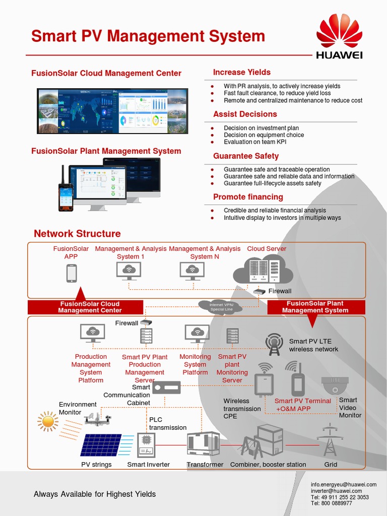 FusionSolar Smart PV Management System Brochure - en | PDF | Cloud ...