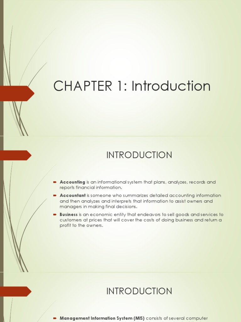 Chapter 1 Introduction To Integrated Accounting System | PDF | Debits ...