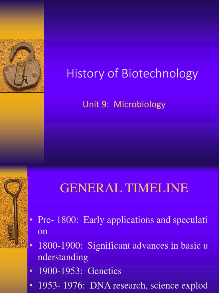 History of Biotechnology: Unit 9: Microbiology | PDF | Biotechnology ...