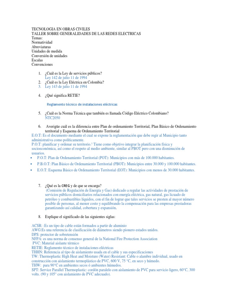 Redes de Electricidad Externa | PDF | Voltio | Energia electrica