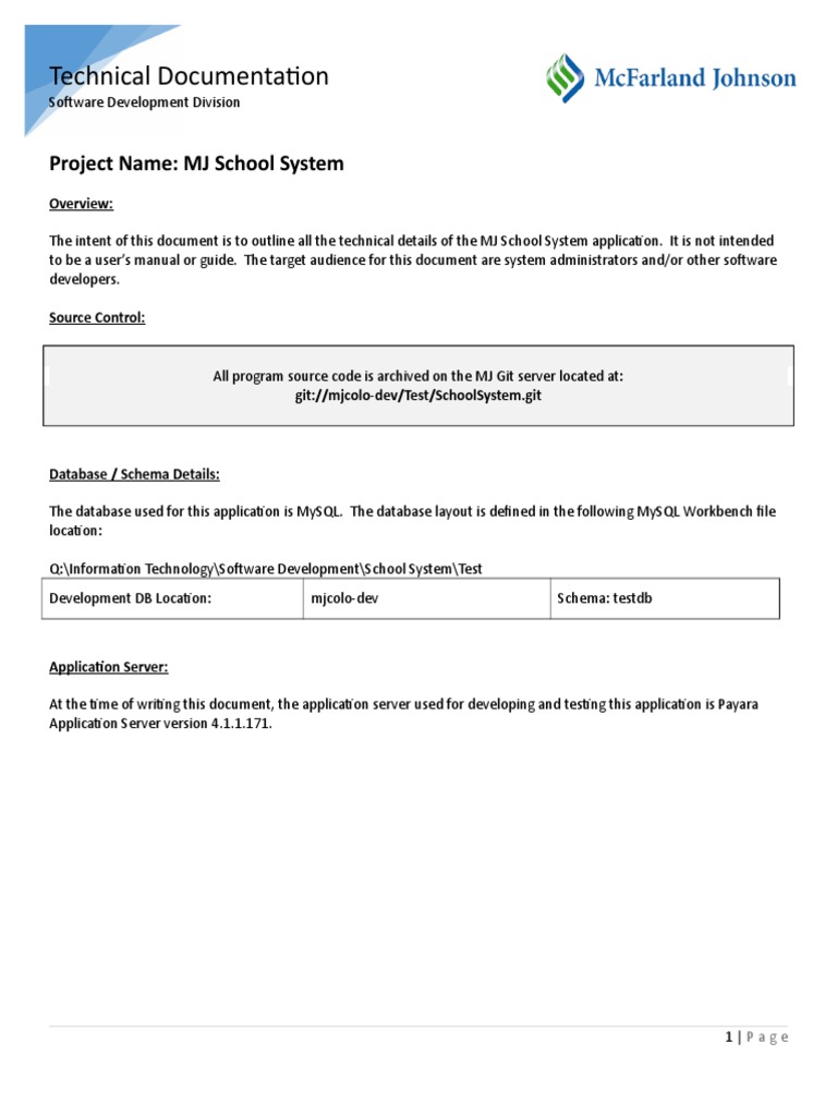 School System - Technical Documentation | PDF | Databases | My Sql