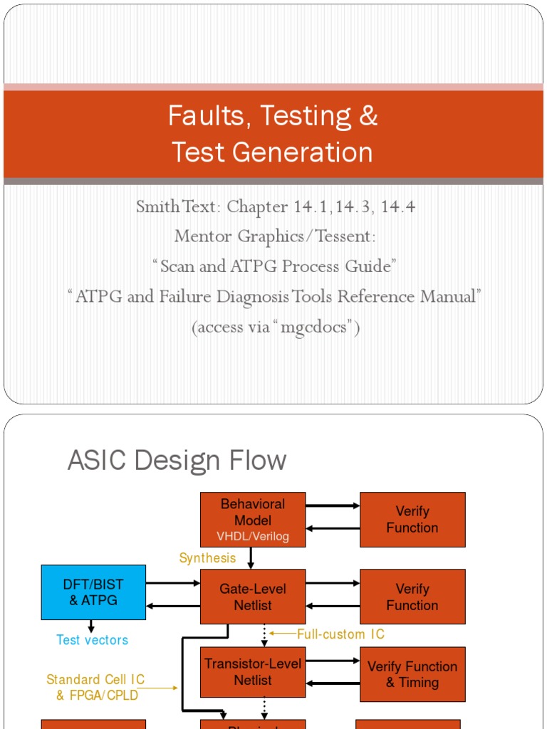 Faults, Testing & Test Generation | PDF | Design | Electronic Circuits