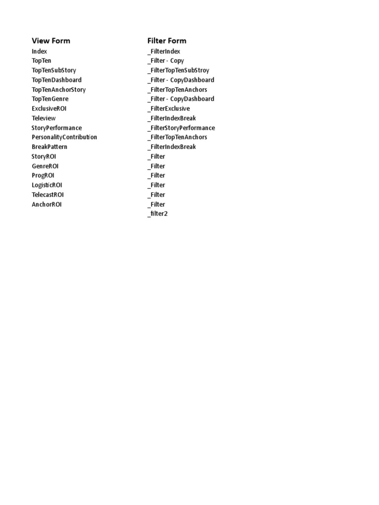 View Form Filter Form | PDF | Computers