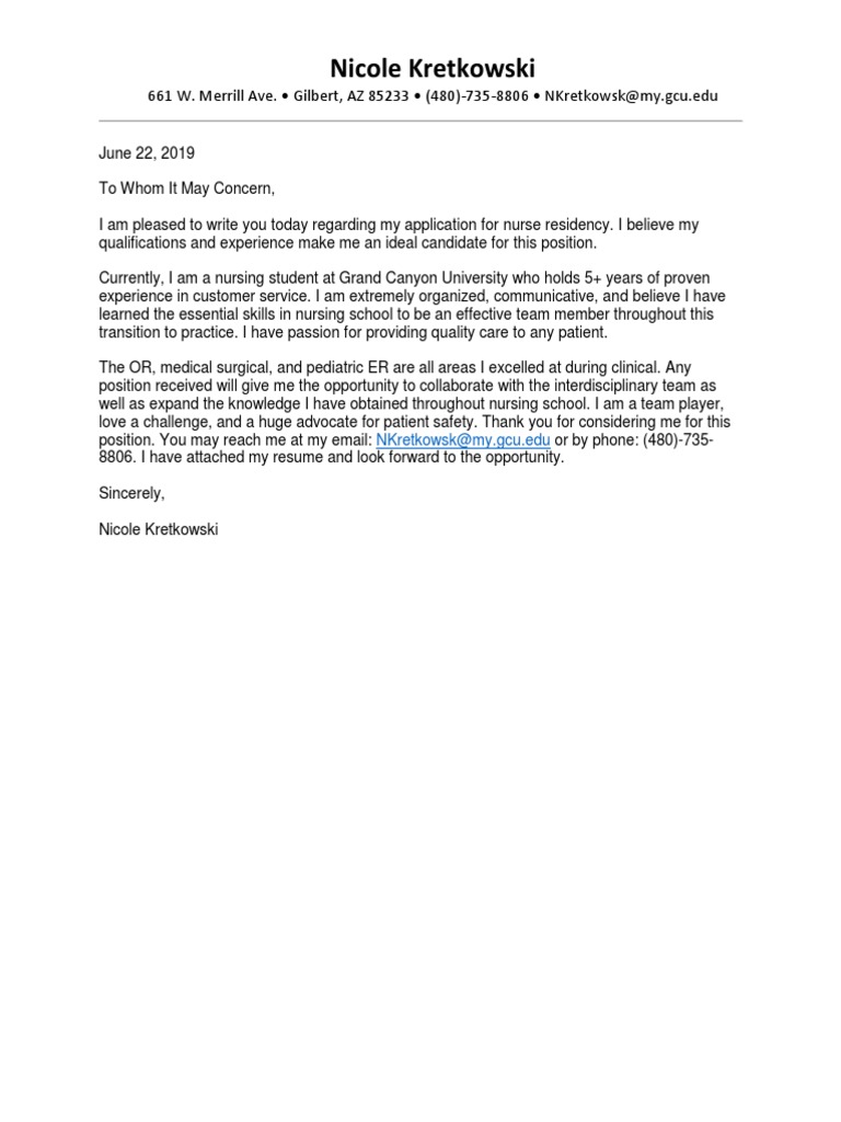 Cover Letter For TTP | PDF