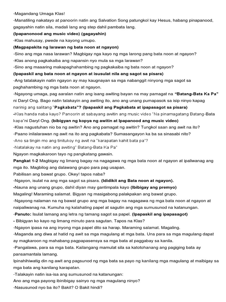 Magandang Umaga Klas | PDF