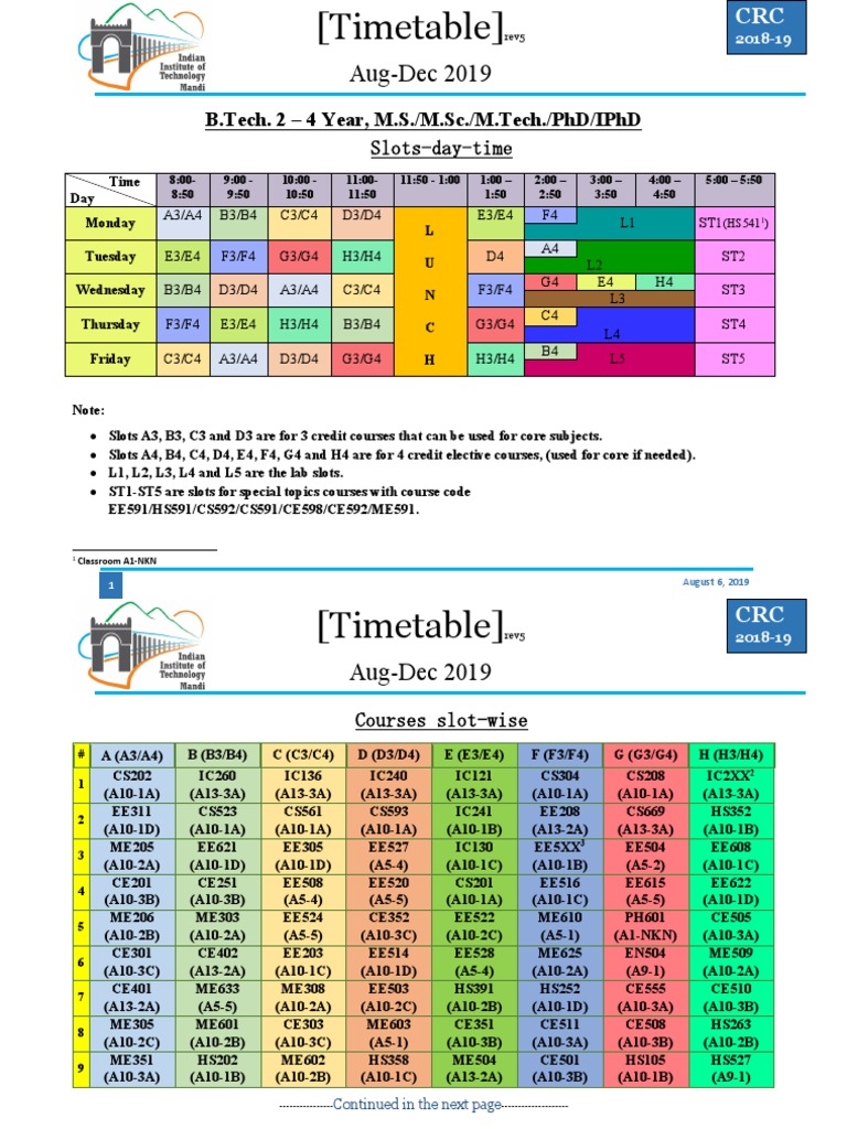 Timetable Aug-Dec2019 6aug | Chess | Leisure