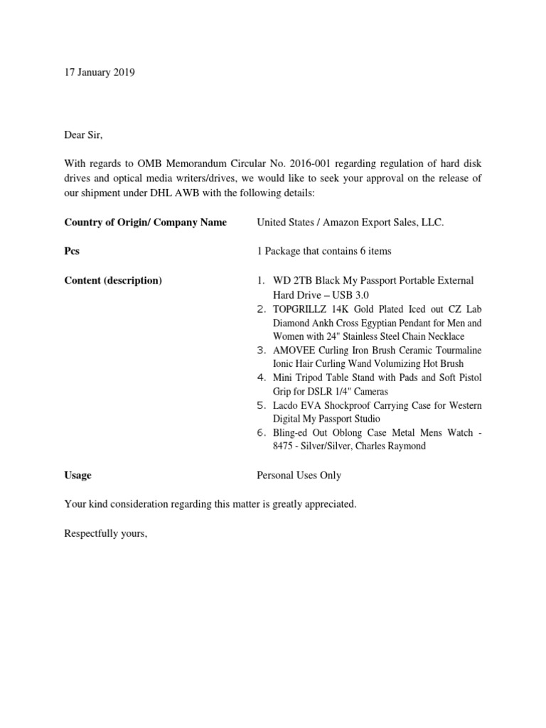 OMB Import Permit Request for Shipment | PDF | Home & Garden