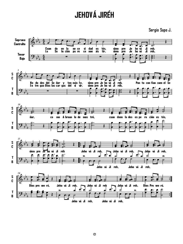 Jehova Jireh - Coro | PDF | Leisure