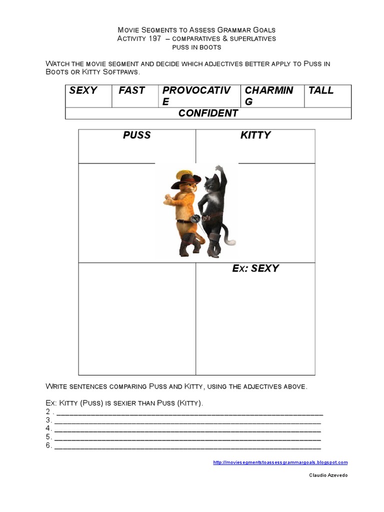 Puss in Boots Exercises | PDF