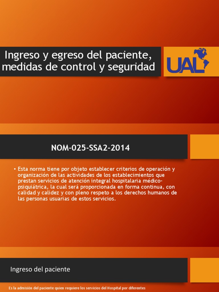 Ingreso y Egreso Del Paciente, Medidas de | PDF | Historial médico ...