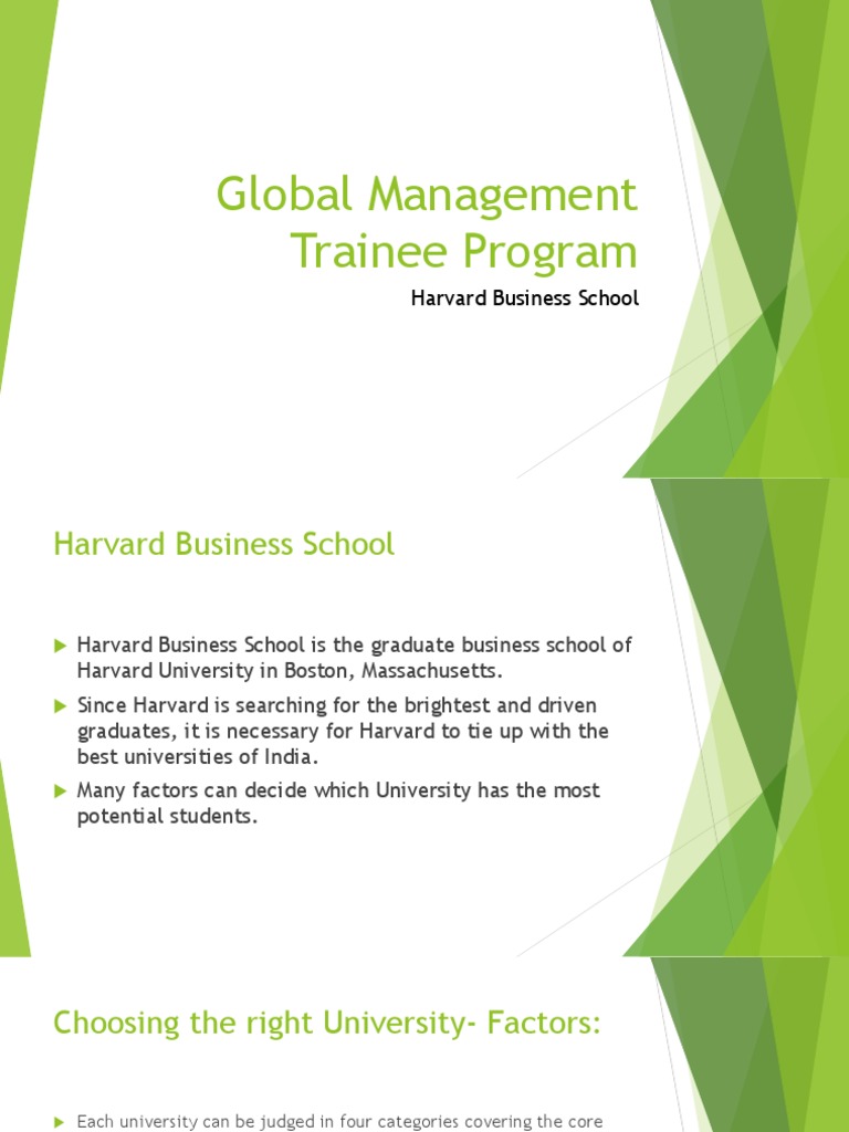 Harvard's Global Trainee Program | PDF