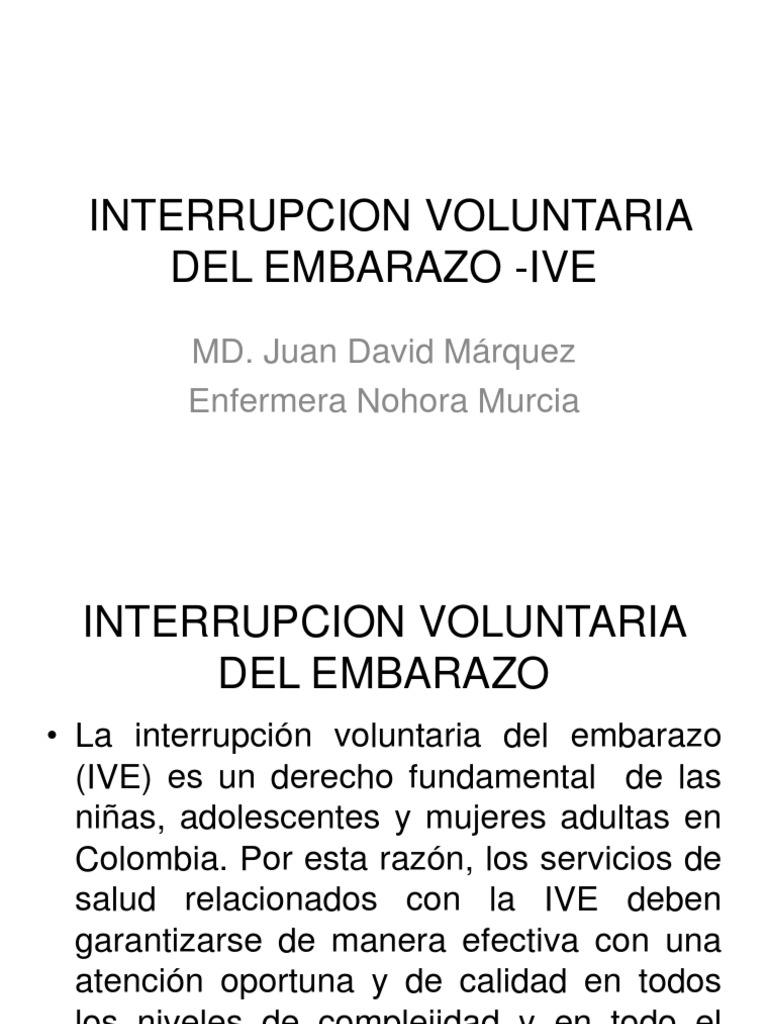 Ive Presentacion | PDF | Aborto | El embarazo