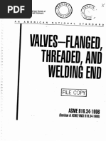 ASME B16.34 Valve Pressure Classes | PDF | Valve | Steel