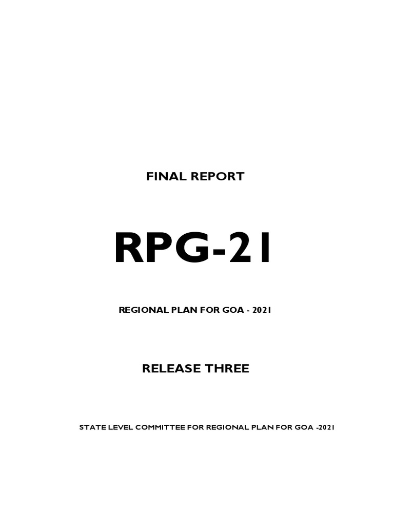 Goa Regional Plan 2021: Release Three | PDF | Zoning | Mangrove