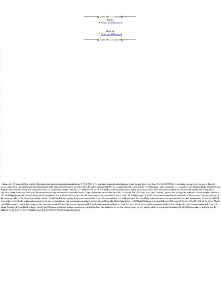 Manual Curtis 1243 en Espaol | PDF | Manufactured Goods