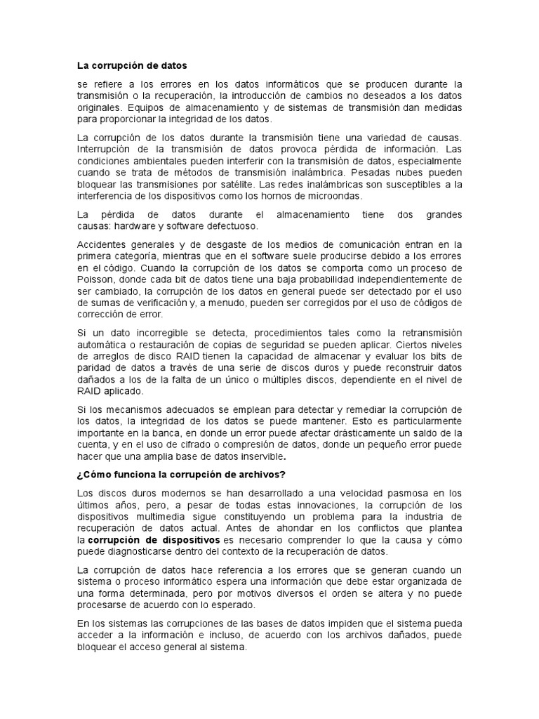 Corromper Archivos | PDF | Tecnologías de la información | Tecnología ...