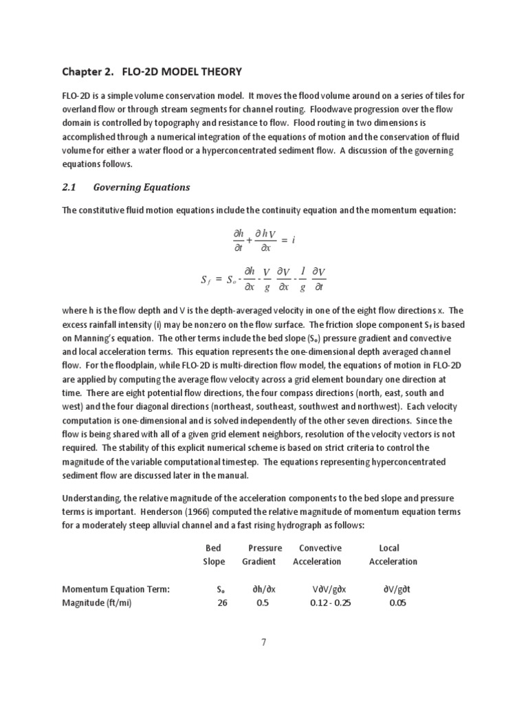 FLO-2D Reference Manual | PDF | Fluid Dynamics | Flood