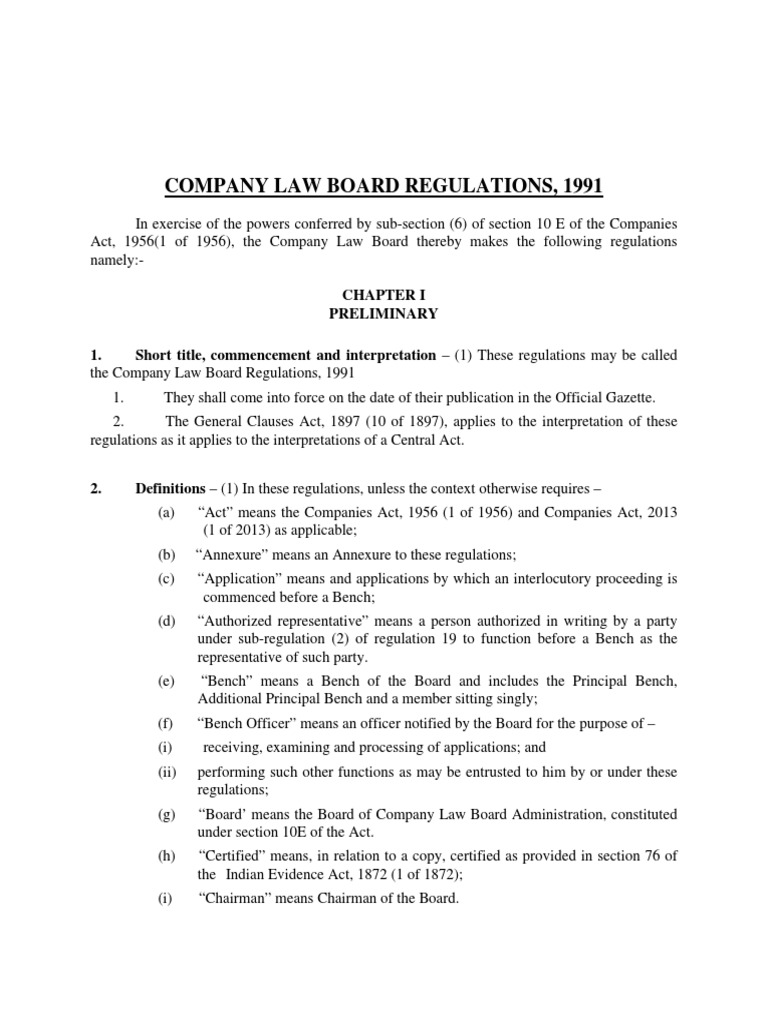 CLB Regulation Upto 30.04.2014 | PDF | Government | Justice