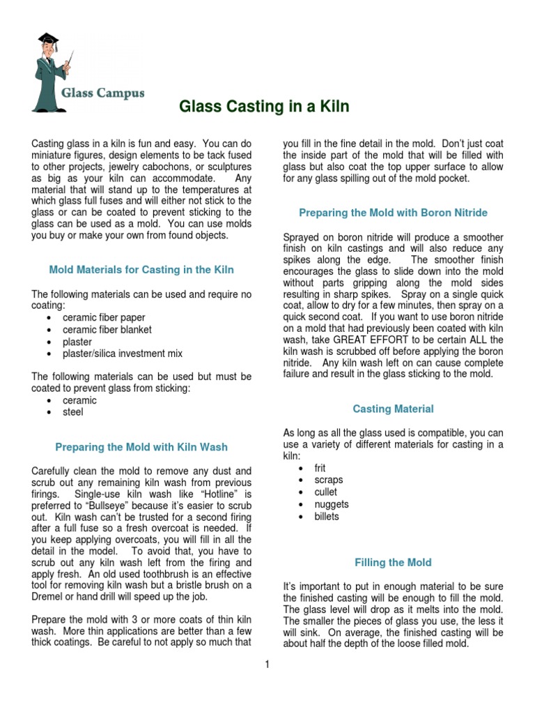 Kiln Glass Casting Techniques | PDF | Glasses | Casting (Metalworking)
