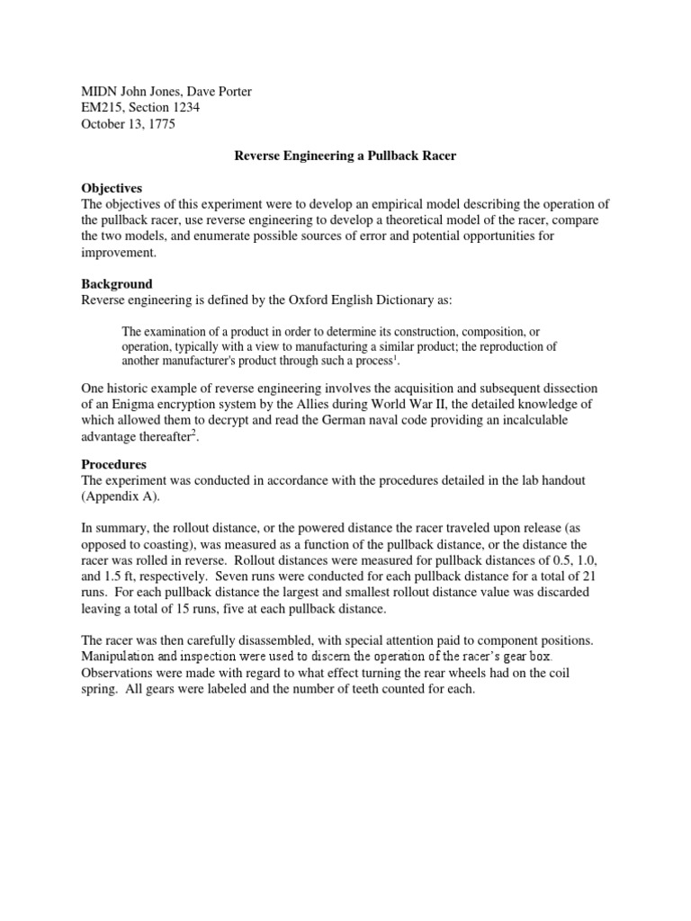 Sample Laboratory Report r2 | PDF | Gear | Mechanical Engineering