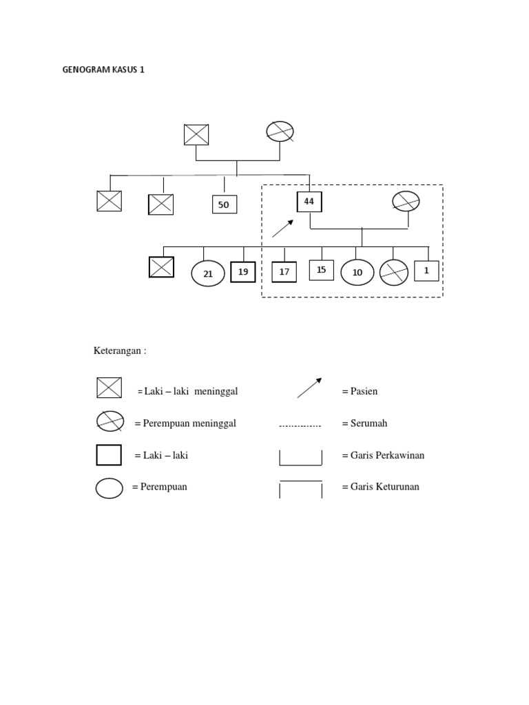 Genogram Kasus 1 PDF | PDF