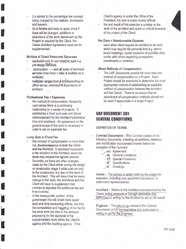 Uap Doc 301 PDF | PDF | Architect | General Contractor
